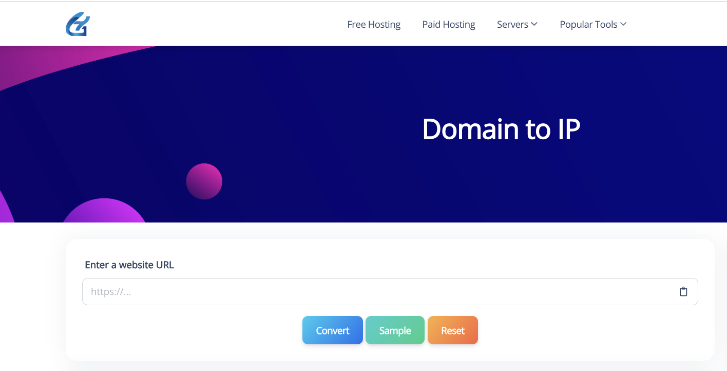 Domain To IP Converter | Find a Website's IP Address - Tools